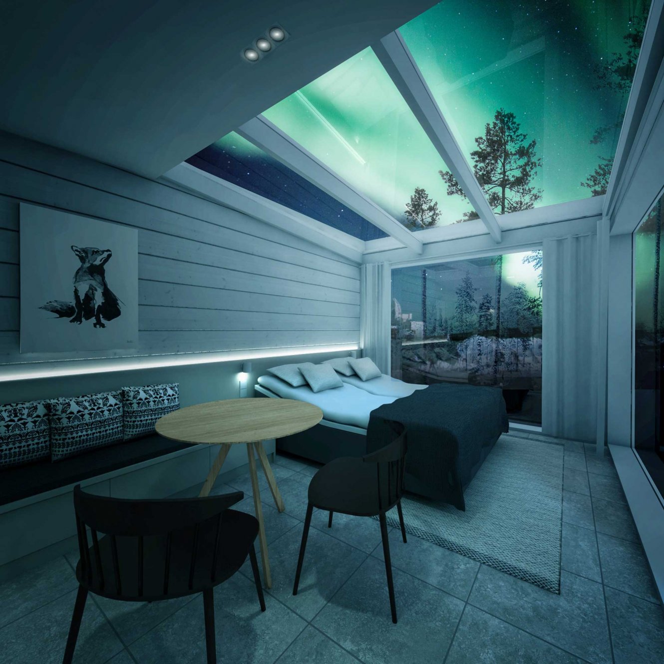 Sky View Cabin Superior saunalla | Mökkivuokra.fi